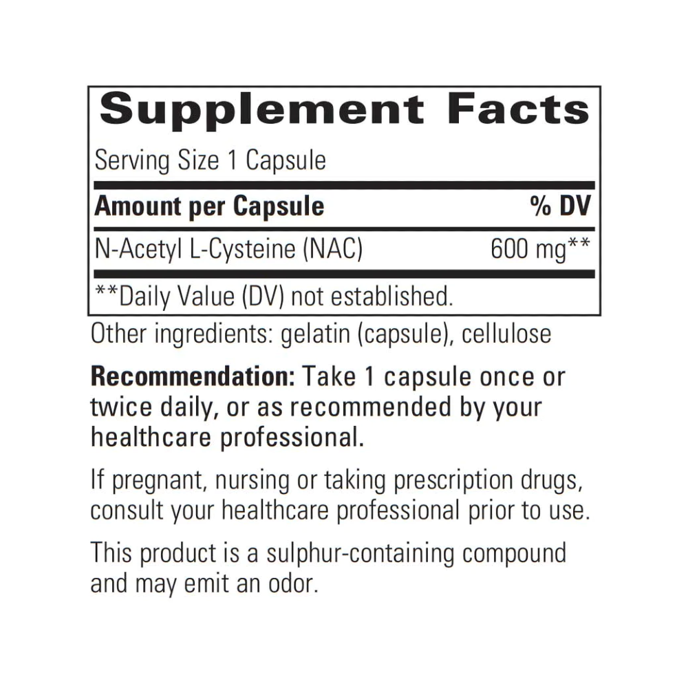 NAC 600mg – Vitahealth Apothecary