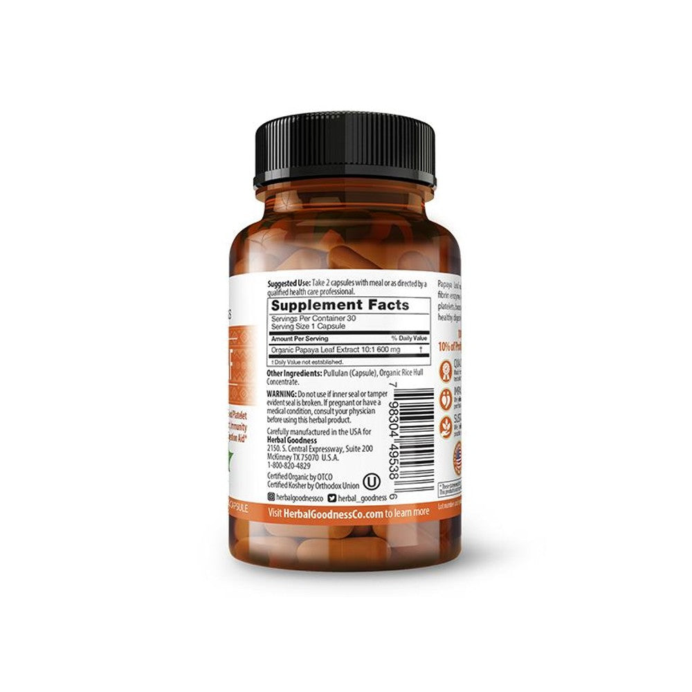 Organic Papaya Leaf Extract Capsules – Vitahealth Apothecary