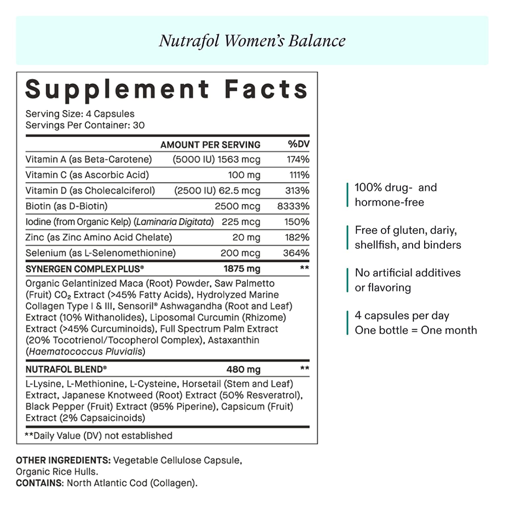 Nutrafol Women's Balance – Vitahealth Apothecary